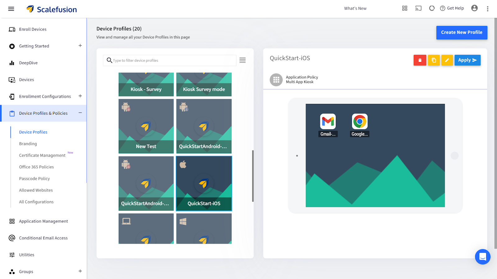 Blocking unmanaged apps installed on Android, iOS, & Windows