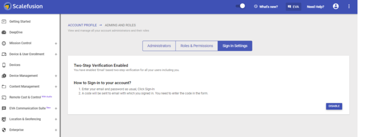 How to Enable Two-Factor Authentication on Scalefusion | Scalefusion Blog