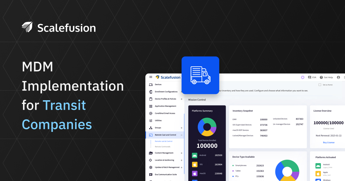 MDM Implementation for Transit Companies | Scalefusion