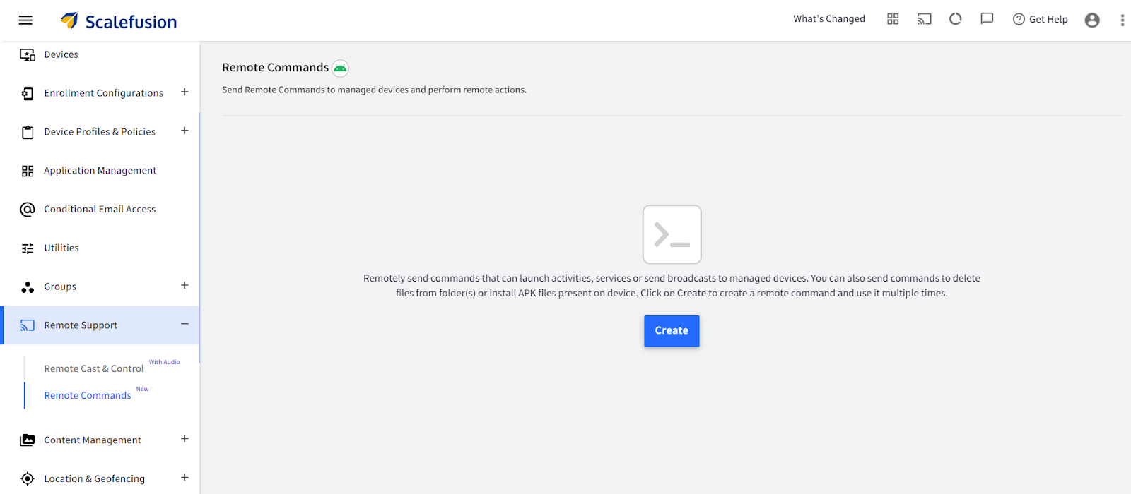 How Remote Command Works on Managed Android Devices | Scalefusion Blog